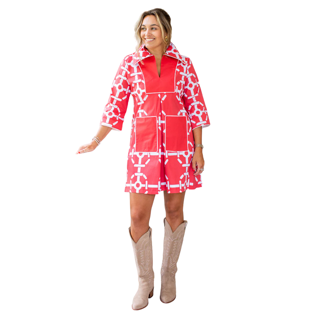 House of MBR Cassidy Dress Piper Red – Amelia’s Apparel